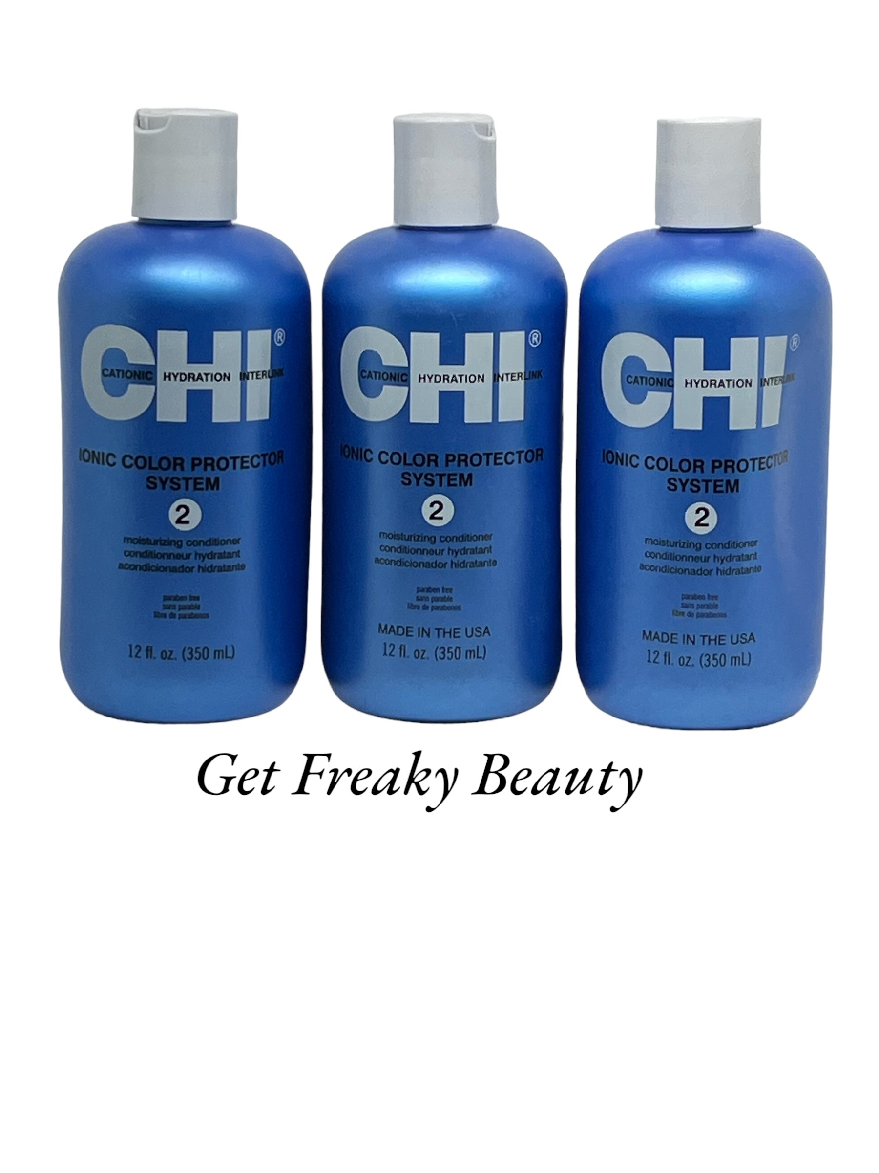 Chi Ionic Color Protector System 2 Moisturizing Conditioner 3 Pack. 12